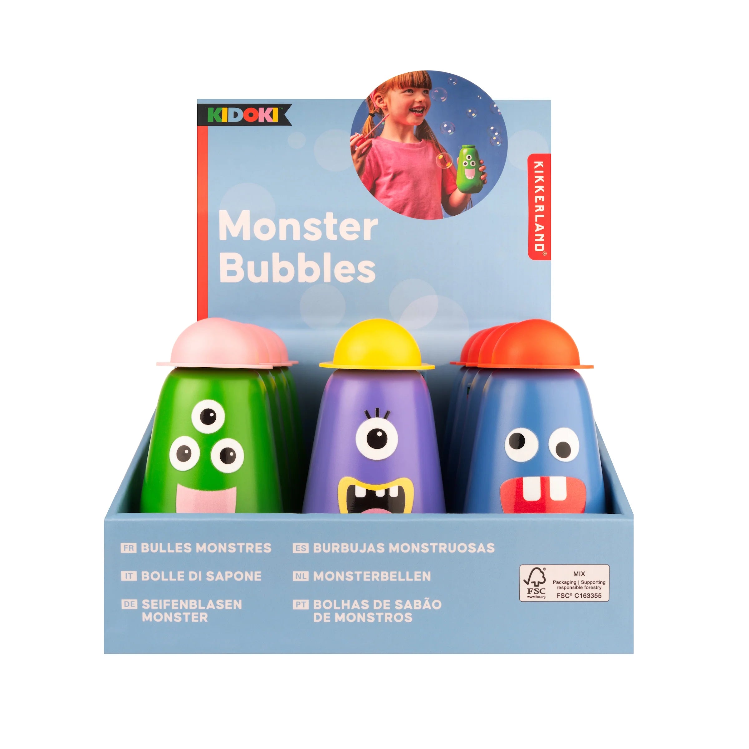 Kidoki Monster Bubbles (1 Unit Assorted) by Kikkerland – Pacifier Kids Boutique