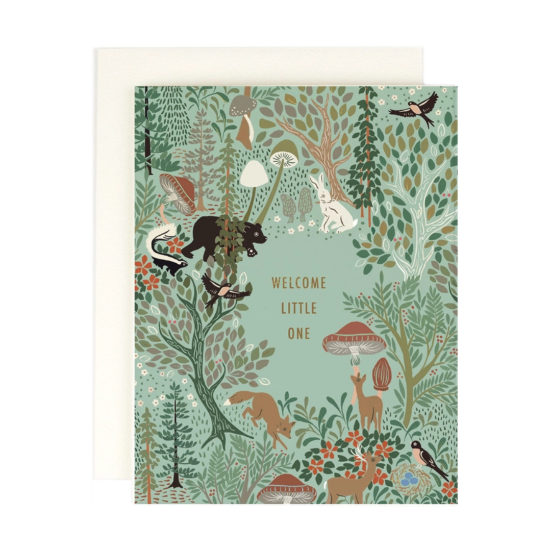 Woodland Baby Card by Amy Heitman – Pacifier Kids Boutique