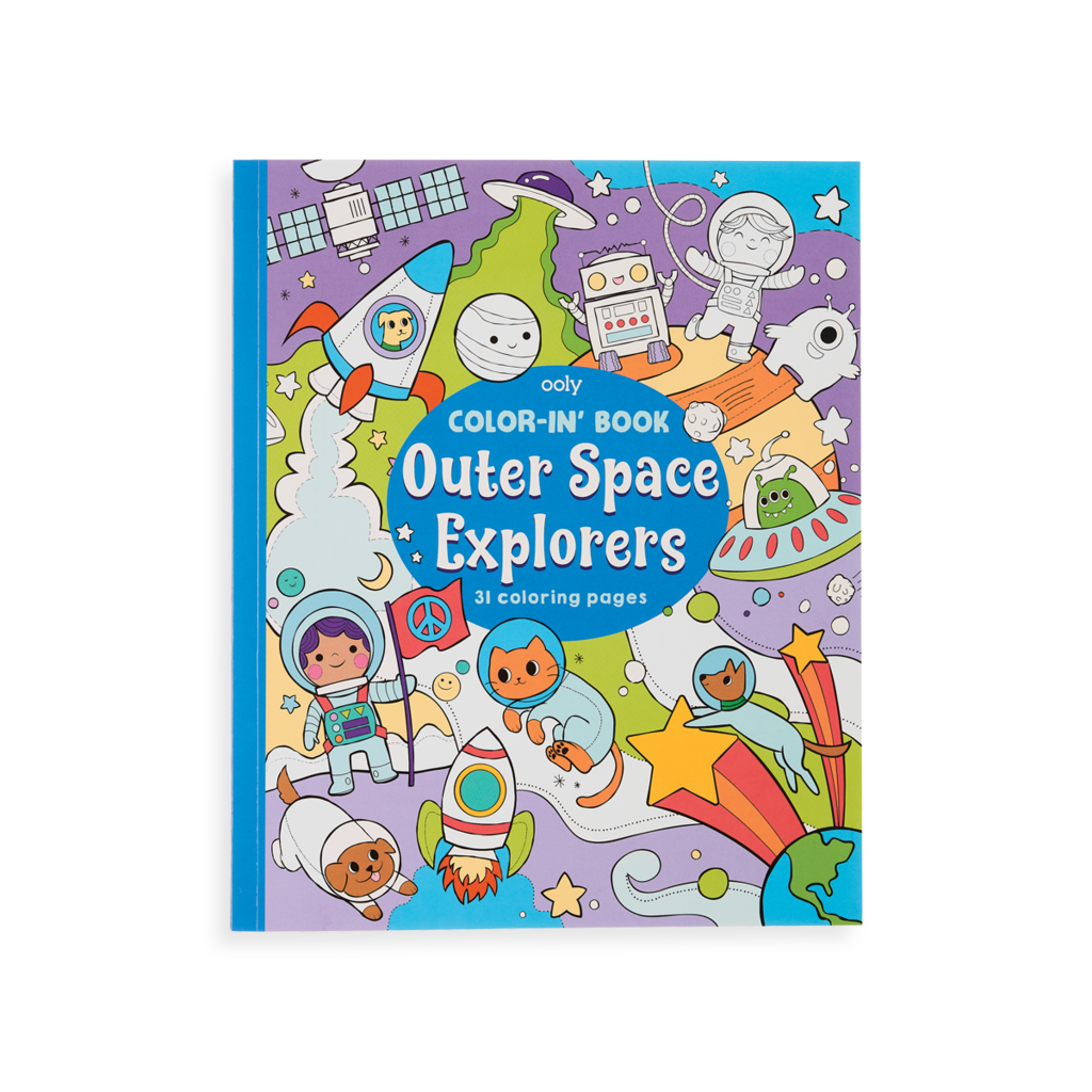 Color-in Book - Outer Space Explorers by OOLY – Pacifier Kids Boutique