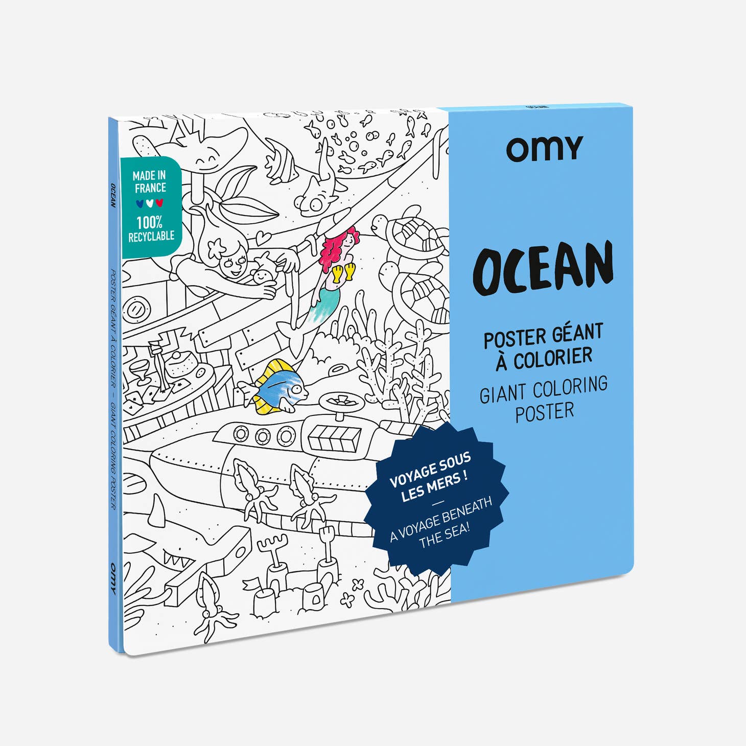 Giant Coloring Poster - Ocean by OMY – Pacifier Kids Boutique