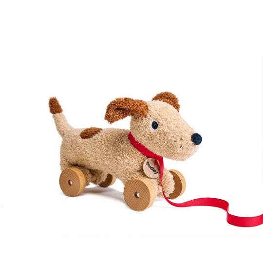Dudley Dog Pull Along Toy by Threadbare Design – Pacifier Kids Boutique