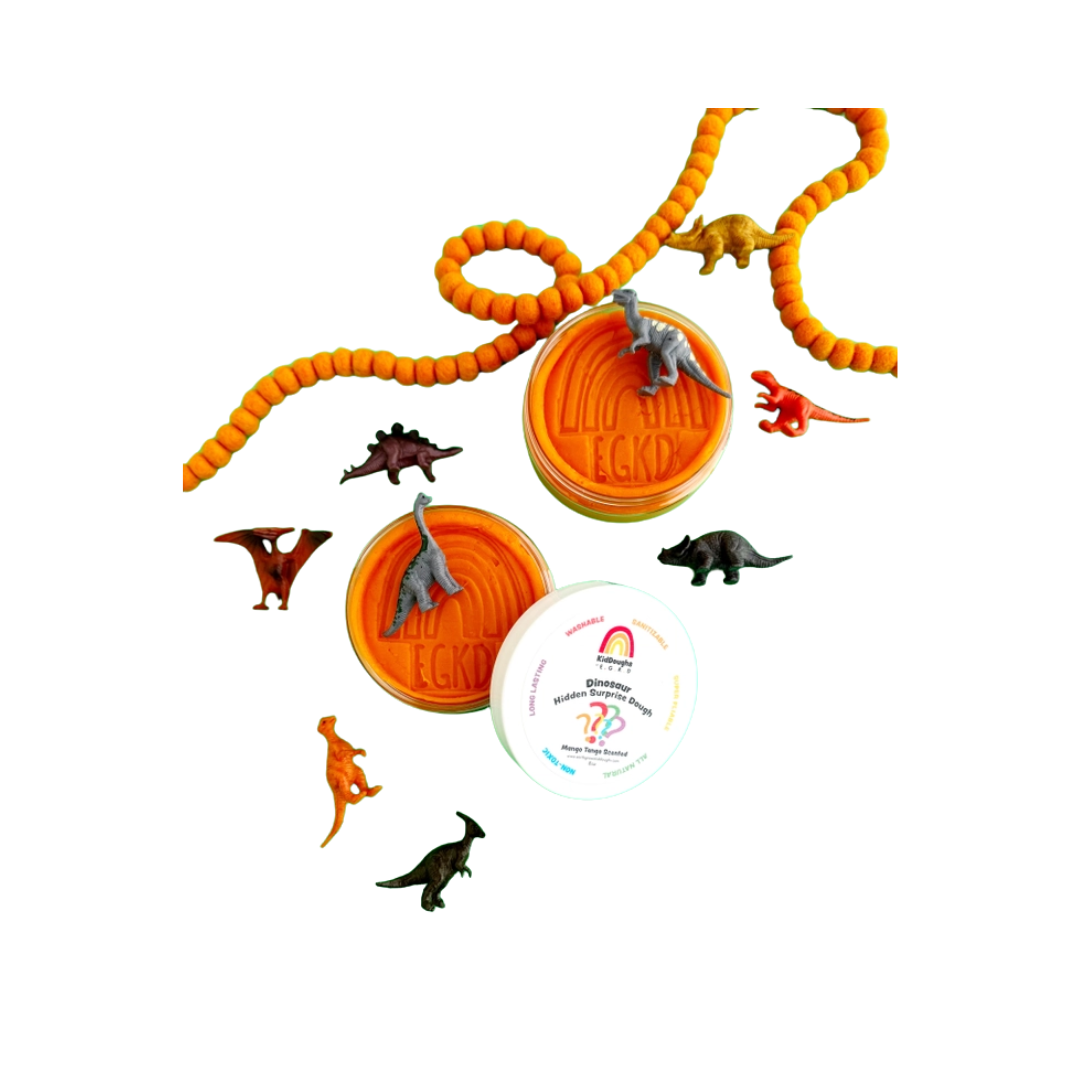 4oz Dino (Mango Tango) Hidden Surprise Kiddough by Earth Grown Kid Dou ...