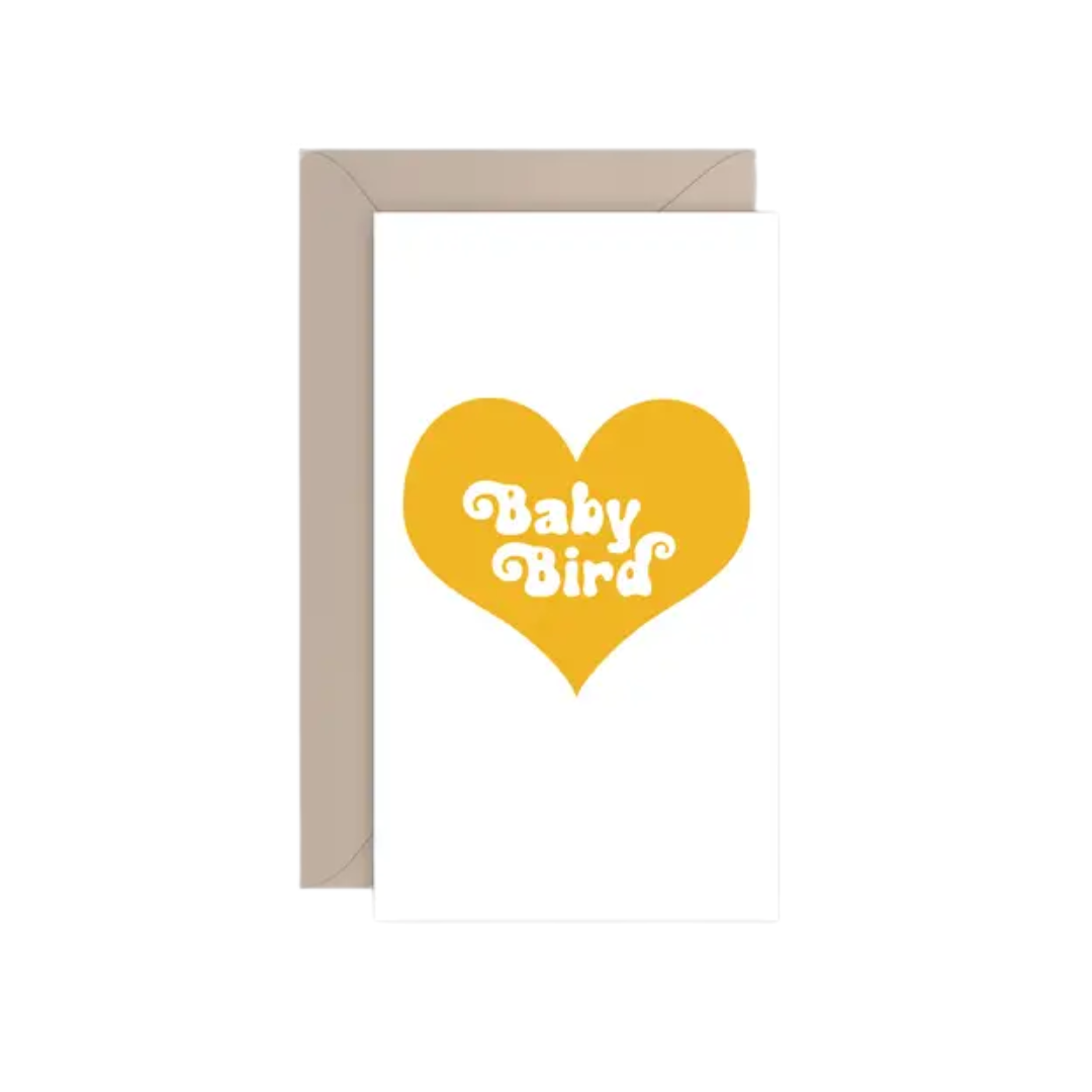Baby Bird Heart Enclosure Card by Rock Scissor Paper – Pacifier Kids ...