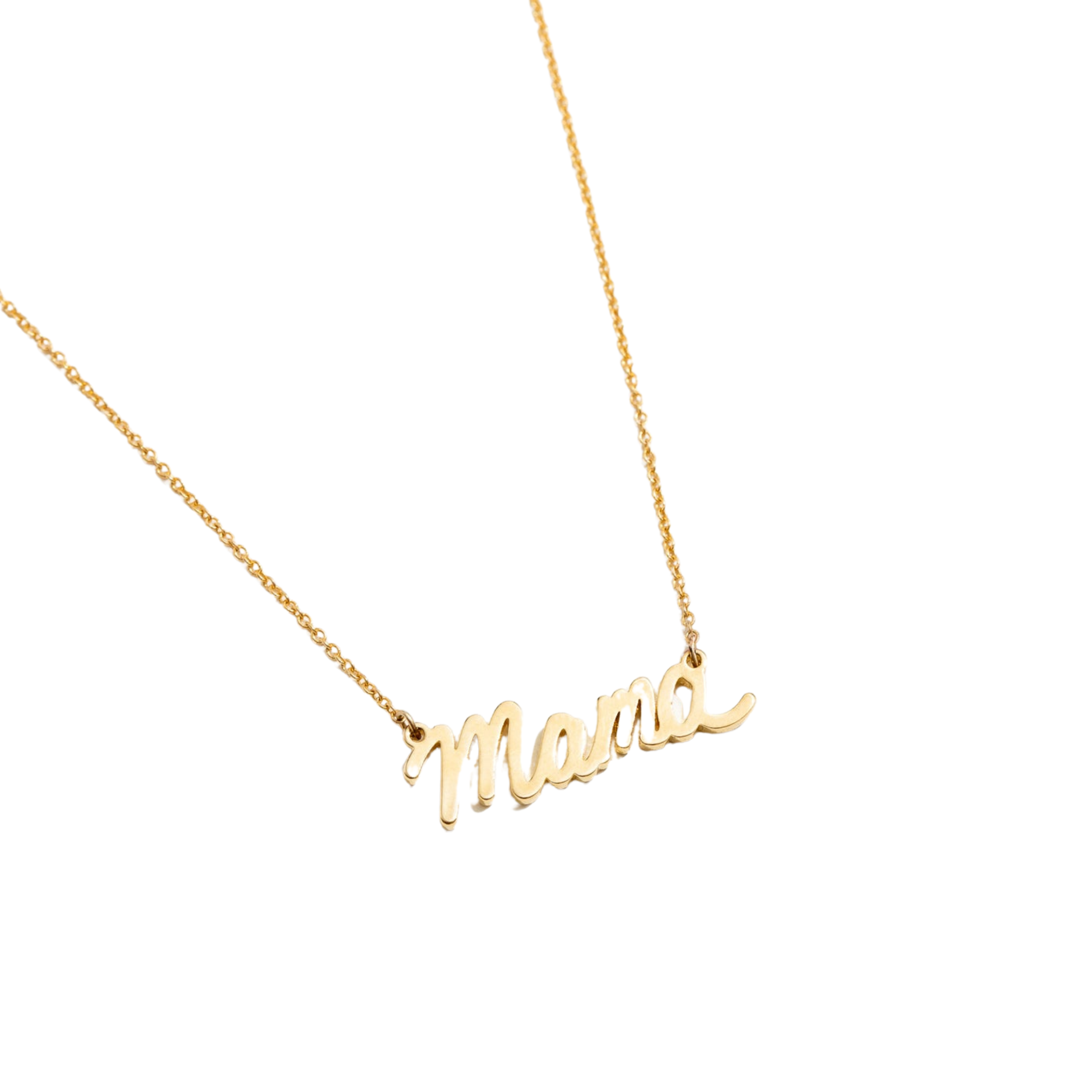Mama Script Necklace - 18K Gold Plated Letters by Larissa Loden ...