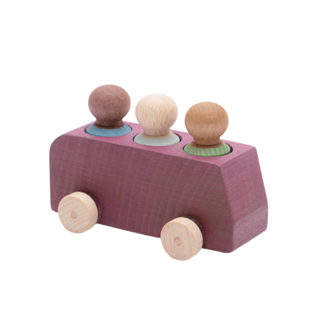 Bus with Figures - Purple by Lubulona – Pacifier Kids Boutique