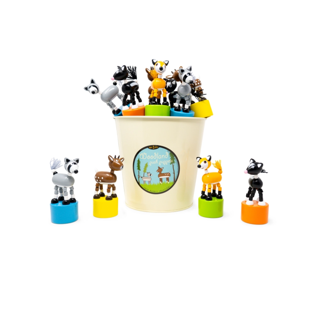 Woodland Animal Push Puppet (1 Unit Assorted) by Jack Rabbit Creations ...