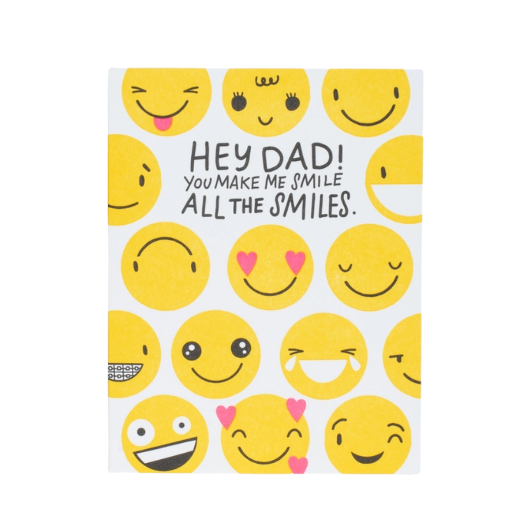 Dad Emoji Smiles Card by Egg Press – Pacifier Kids Boutique