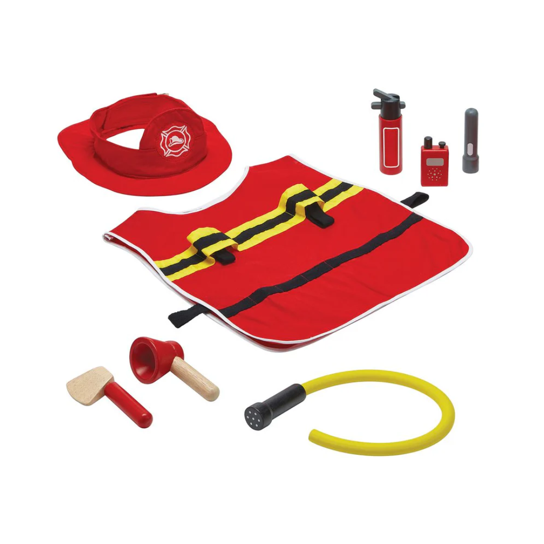 Fire Fighter Play Set by Plan Toys – Pacifier Kids Boutique