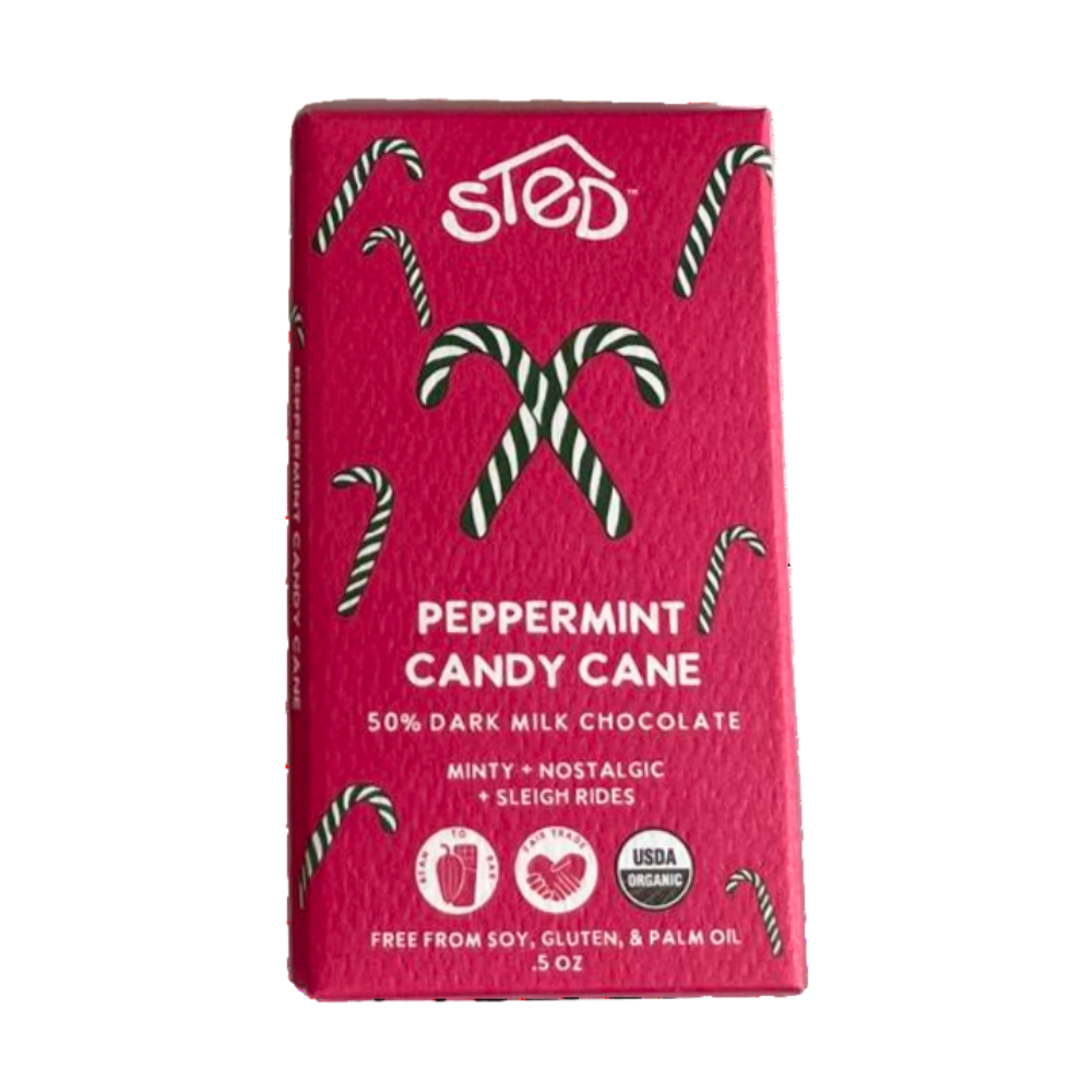 Mini Chocolate Bar - Peppermint Candy Cane by Sted Foods – Pacifier ...