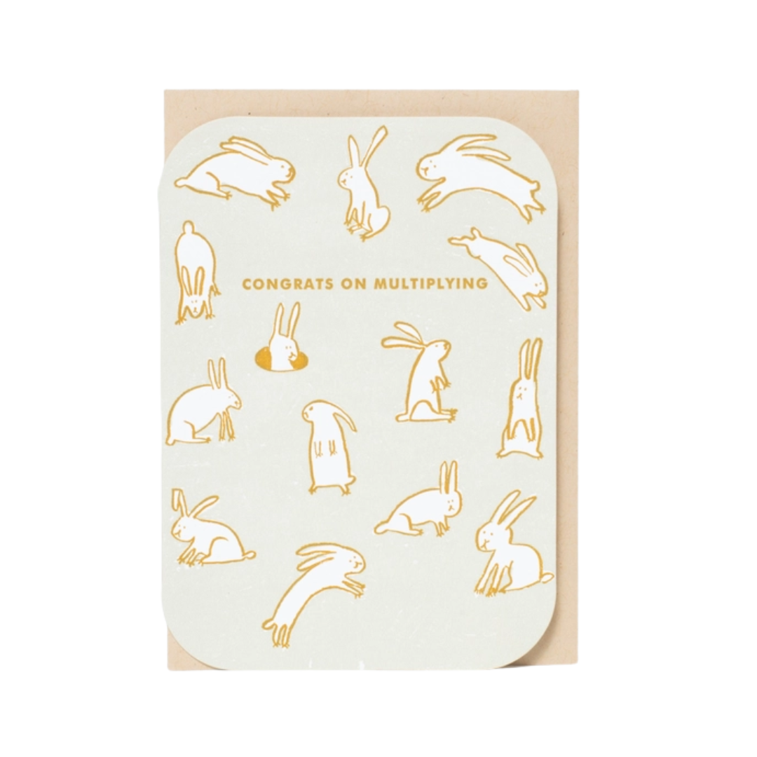 Multiplying Baby Rabbits Card by Egg Press – Pacifier Kids Boutique