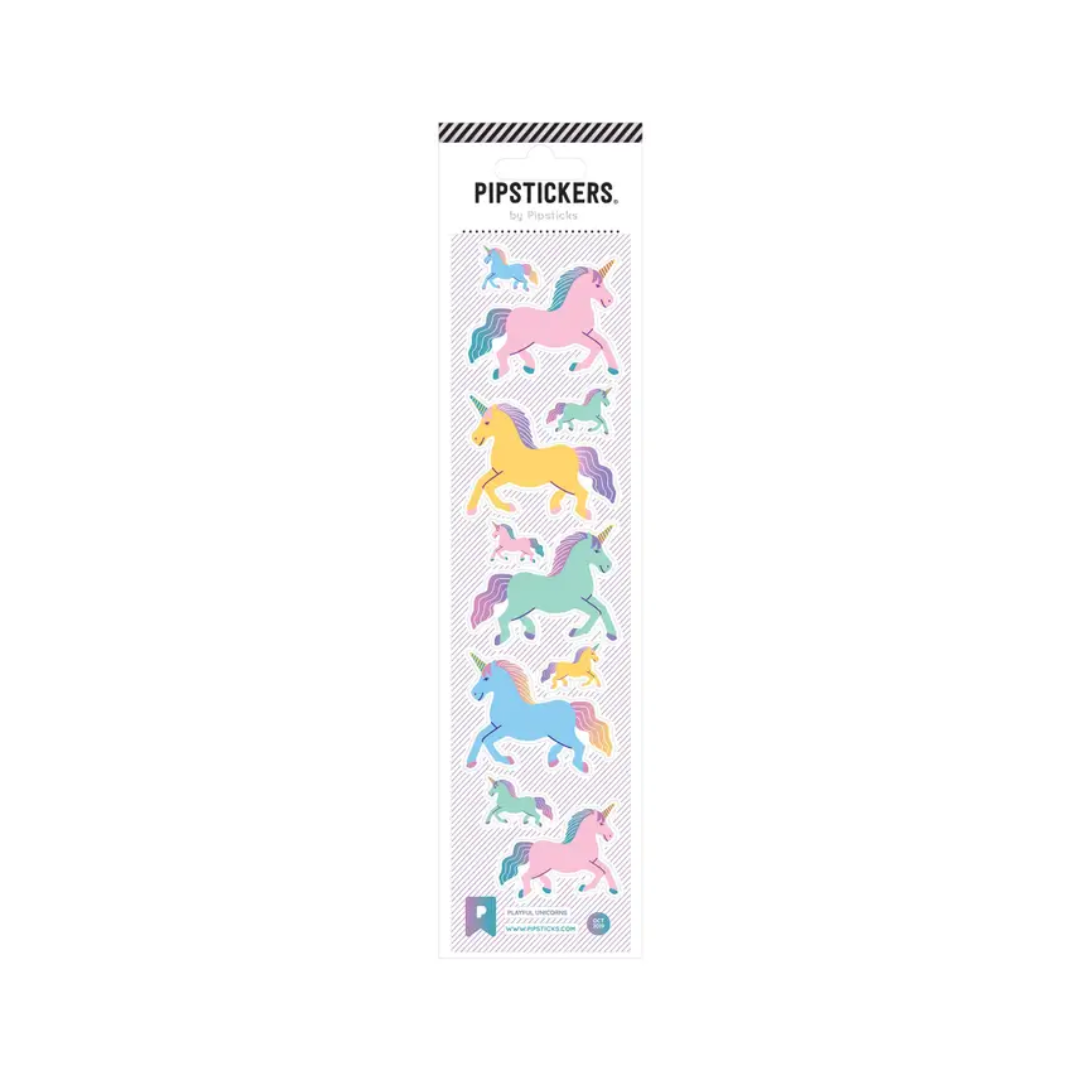 Playful Unicorns Stickers by Pipsticks – Pacifier Kids Boutique