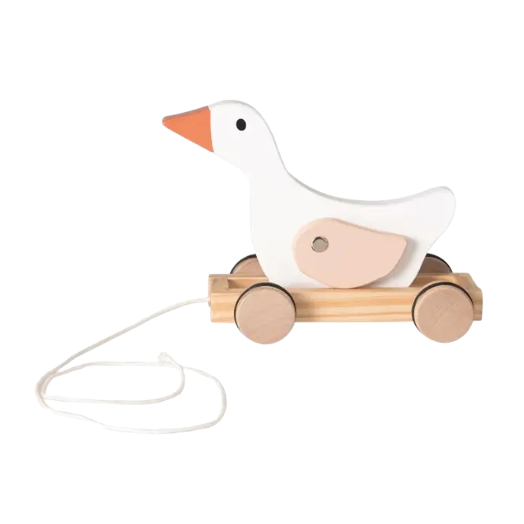 Pull Along Wooden Duck Toy by Egmont – Pacifier Kids Boutique