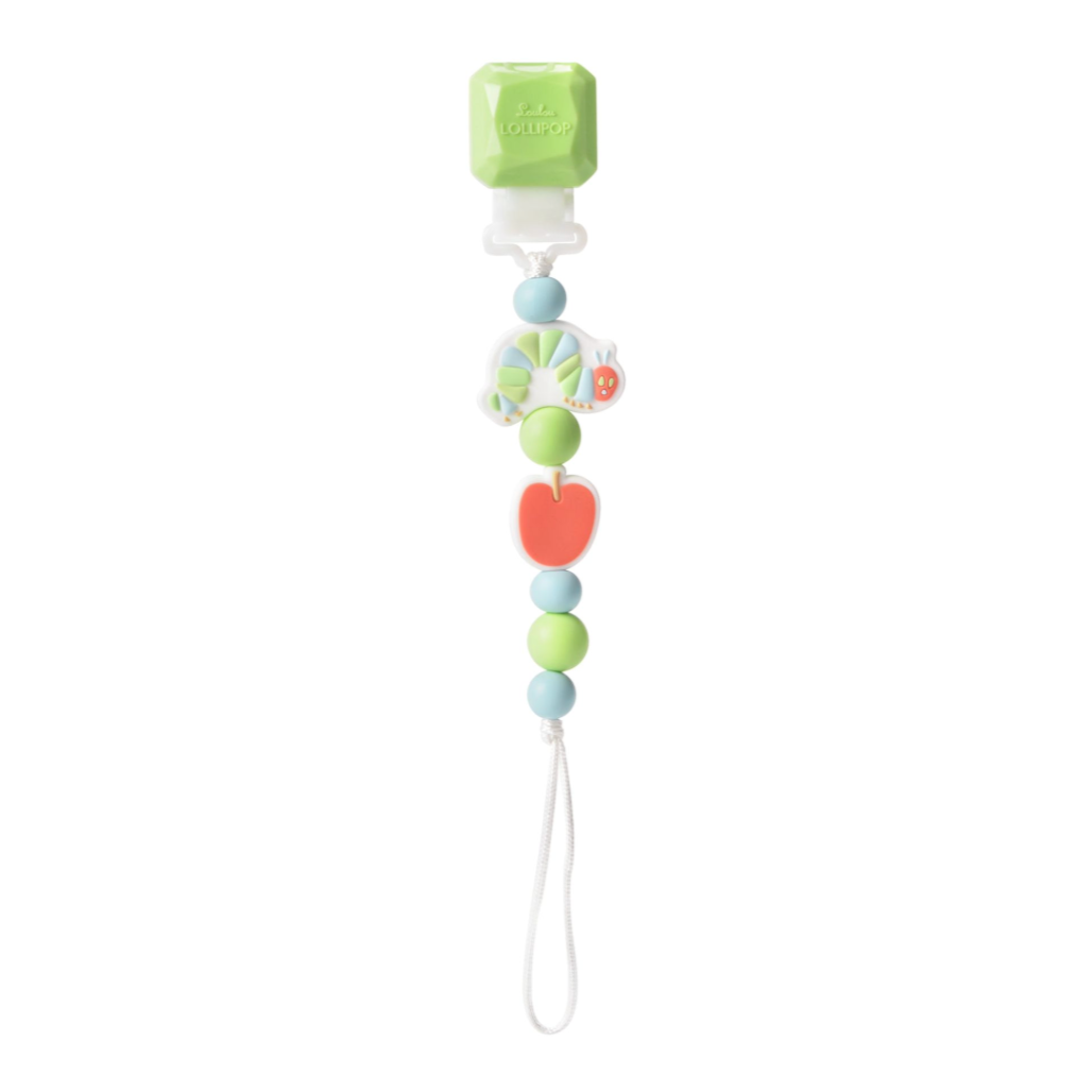 Beaded Pacifier Clip - The Very Hungry Caterpillar by Loulou Lollipop ...