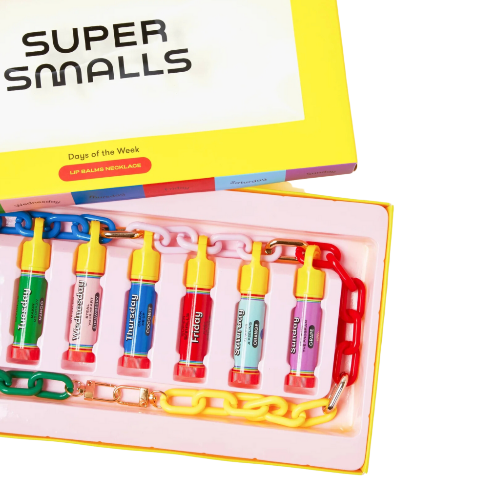 Days of the Week Lip Balm Necklace by Super Smalls – Pacifier Kids Boutique