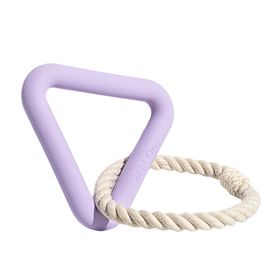 Triangle Tug Dog Chew Toy - Lilac by Wild One – Pacifier Kids Boutique
