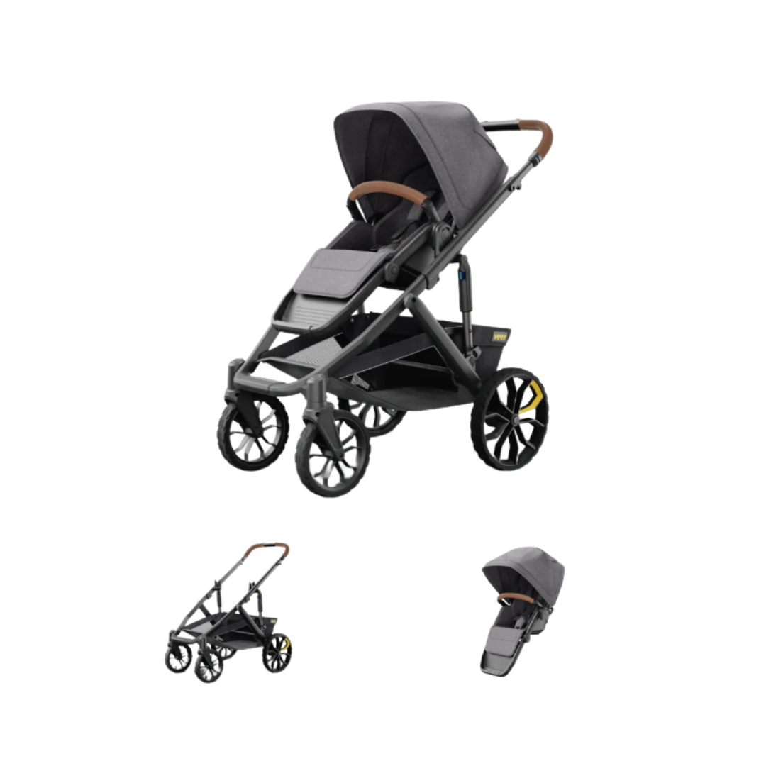 Switch&Roll Stroller (Switchback Seat, &Roll Frame, Leather Grips for ...