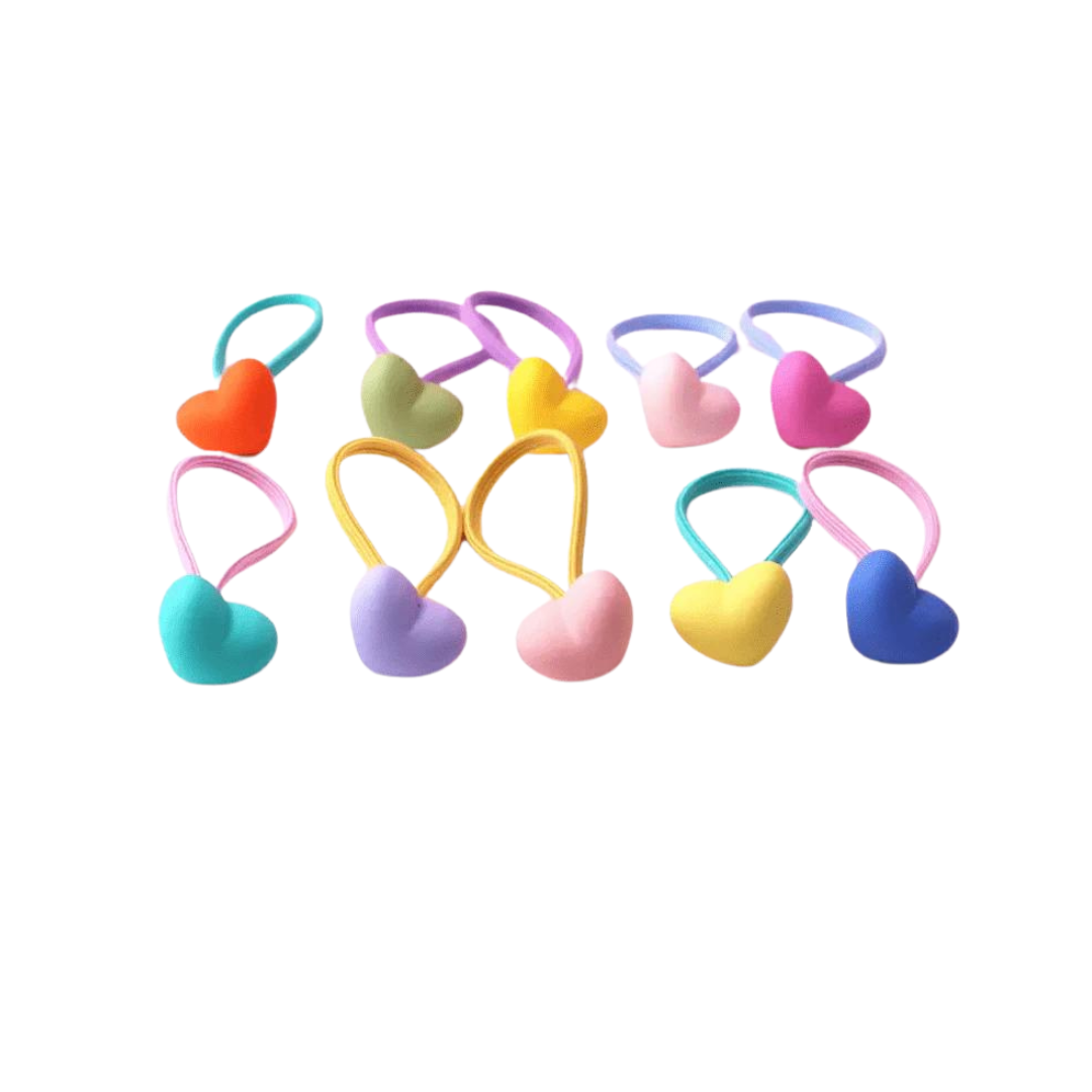 Hair Elastics 10 Piece Box Set - Matte Hearts by Miki Miette – Pacifier ...