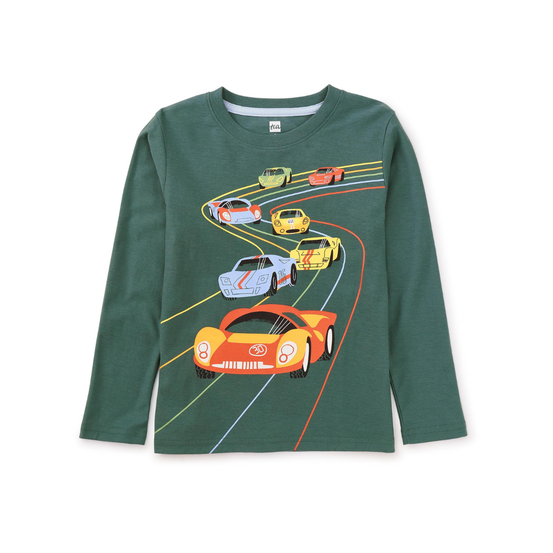 Le Mans Race Graphic Tee - Silver Pine by Tea Collection - FINAL SALE ...