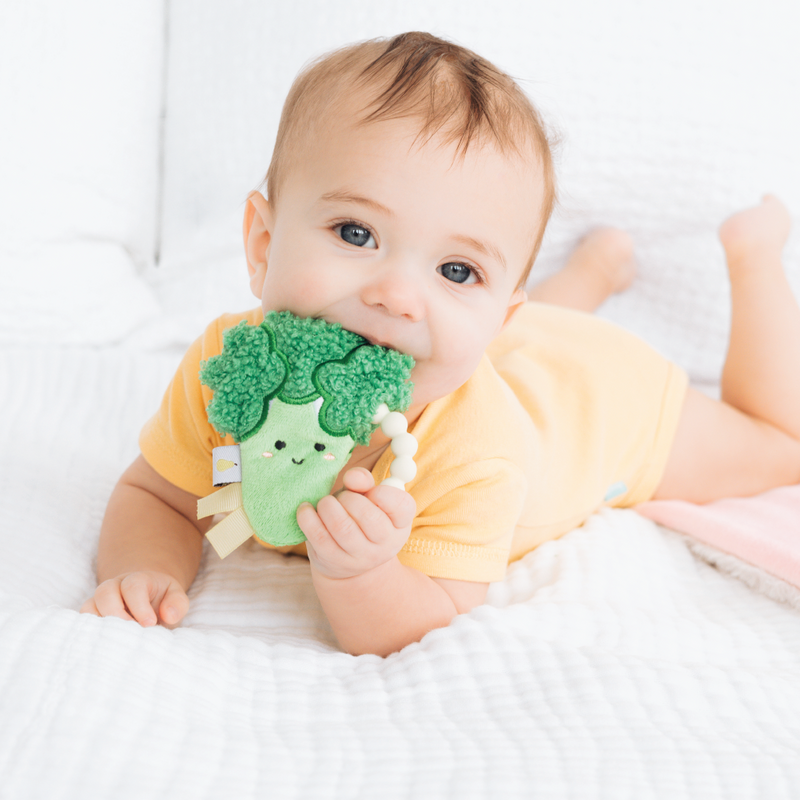 Broccoli Crinkle Baby Teether by Pearhead – Pacifier Kids Boutique