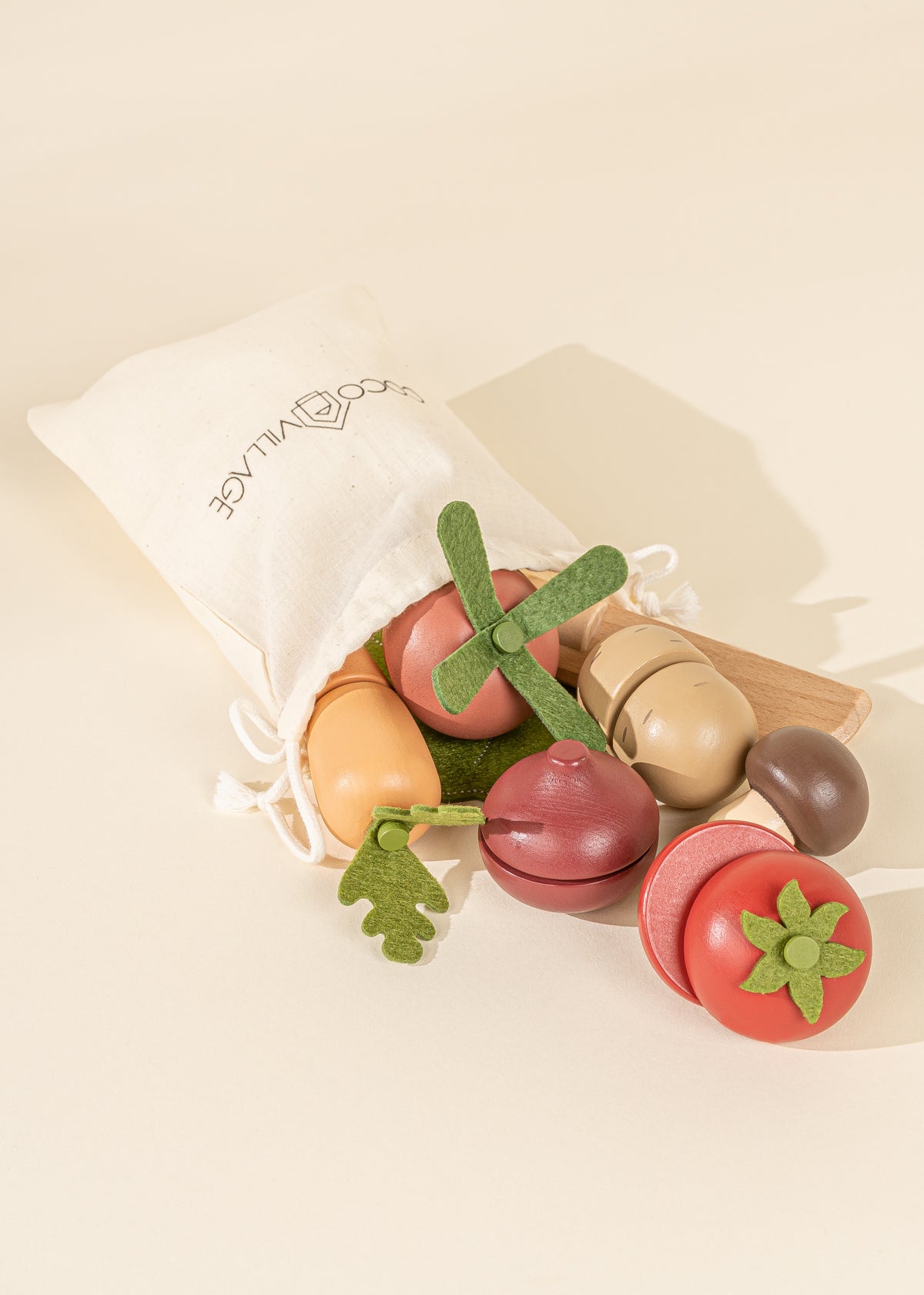 Wooden Vegetables Playset by Coco Village – Pacifier Kids Boutique