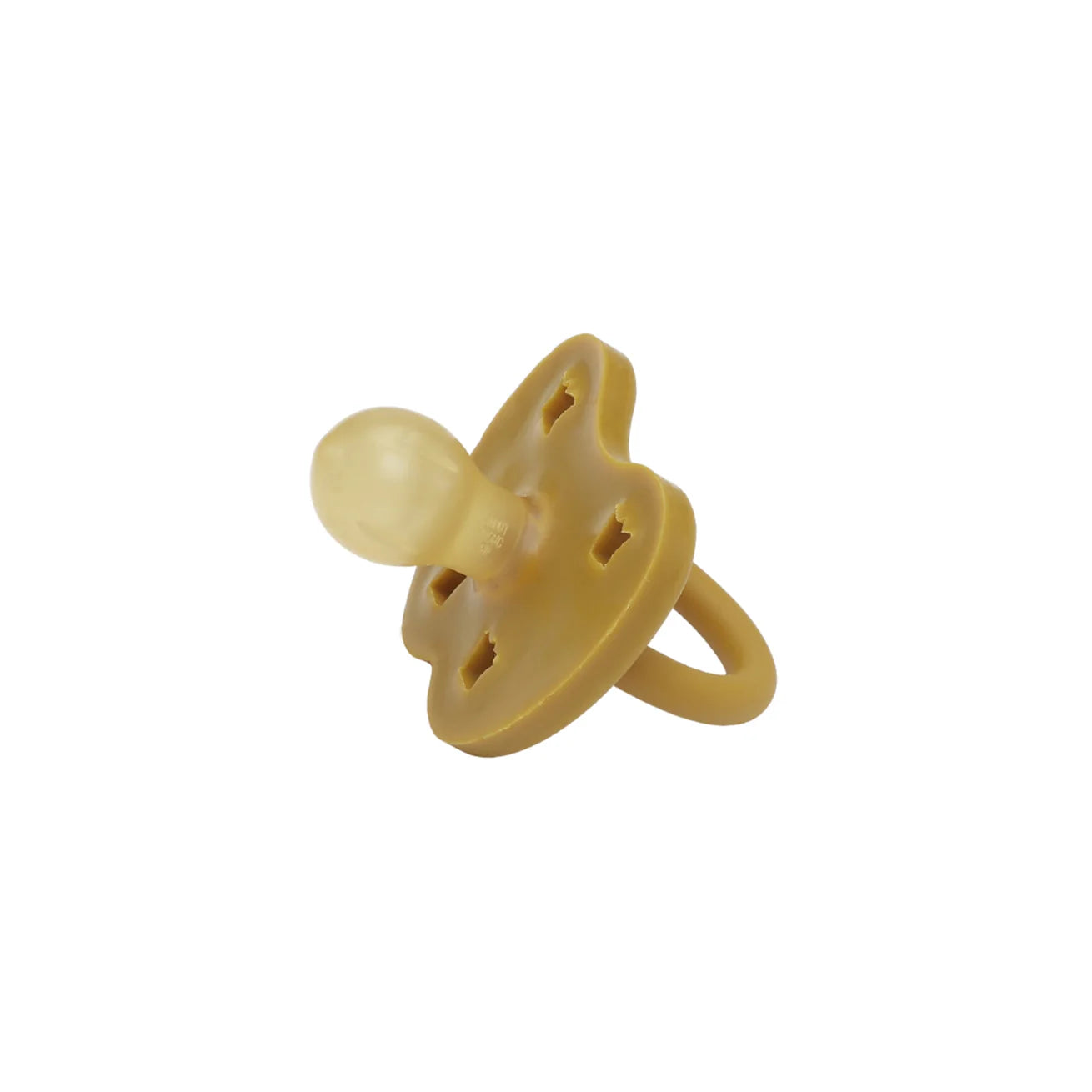 Round Natural Rubber Pacifier - Golden Honey by Hevea – Pacifier Kids ...