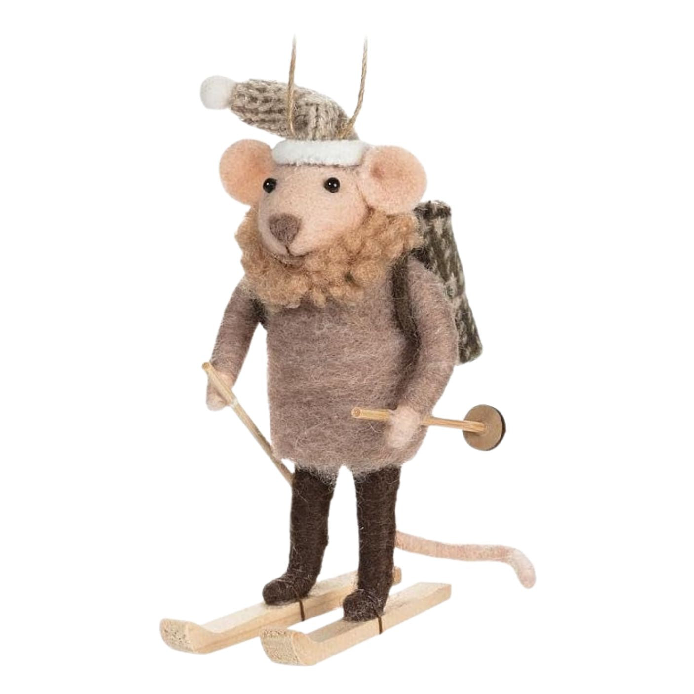 Cross Country Skier Mouse Ornament by Abbott – Pacifier Kids Boutique