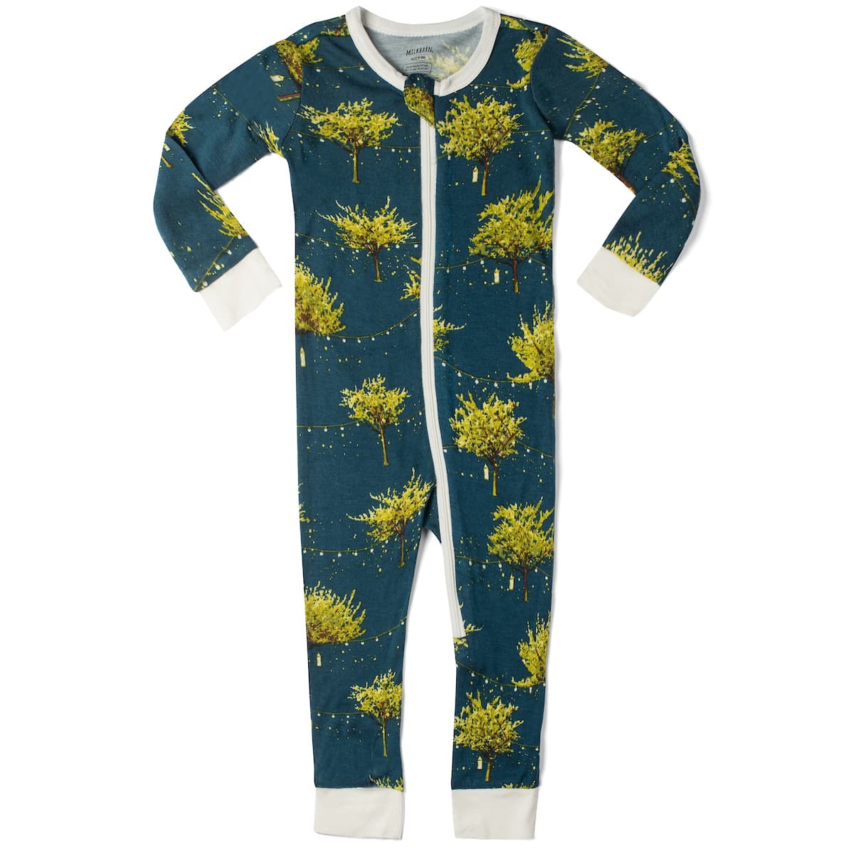 Bamboo Zipper Pajama - Firefly by Milkbarn – Pacifier Kids Boutique