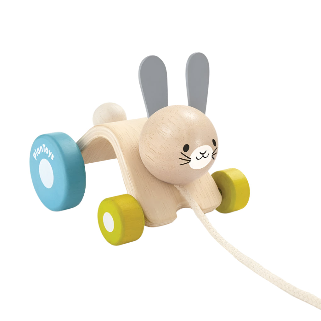 Hopping Rabbit Pull Toy by Plan Toys – Pacifier Kids Boutique