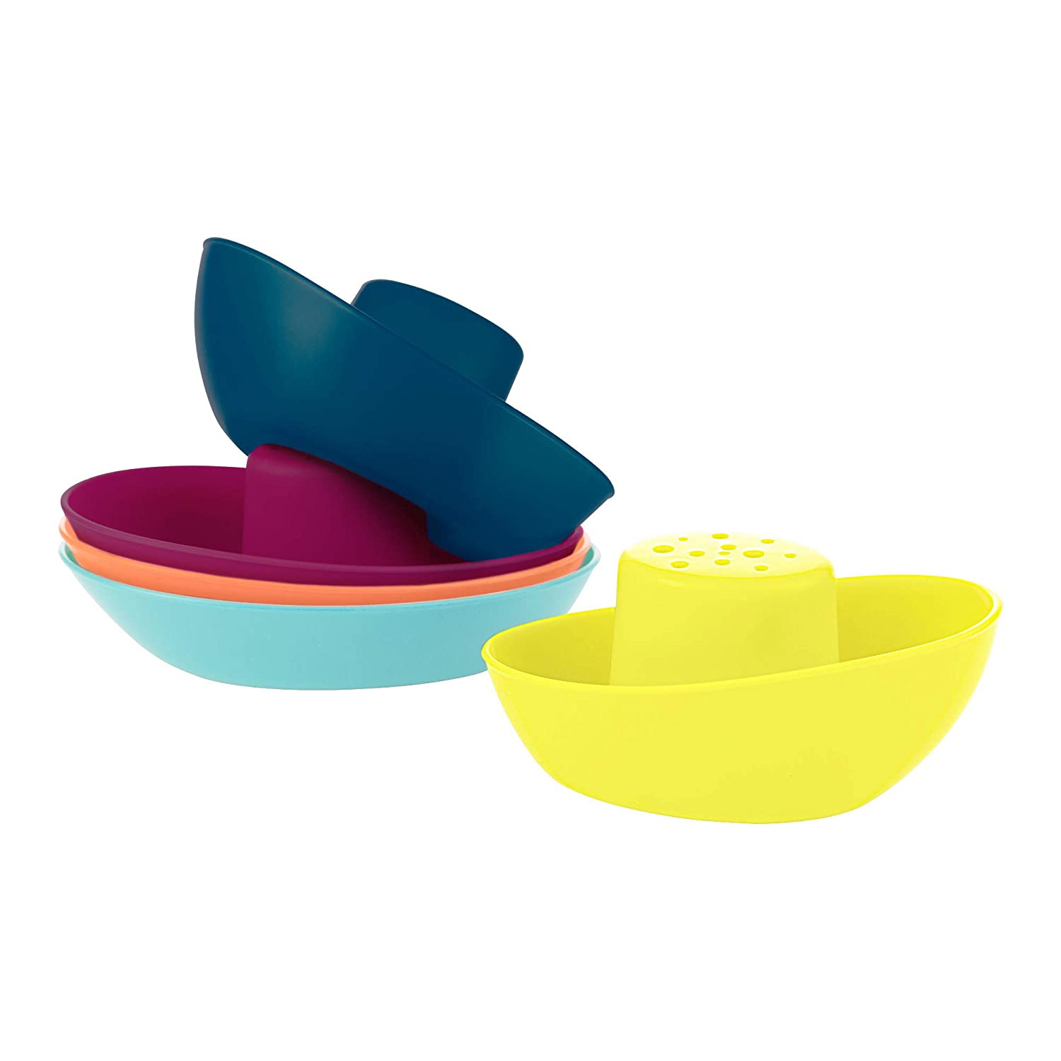 Fleet Stacking Boats - Navy Multi by Boon – Pacifier Kids Boutique