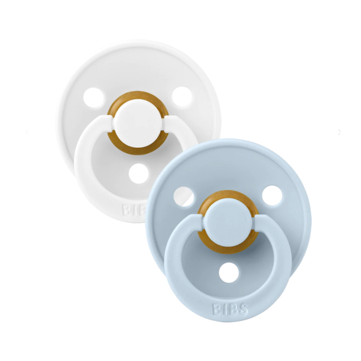 Bibs Original Pacifier 2 Pack - Baby Blue + White – Pacifier Kids Boutique