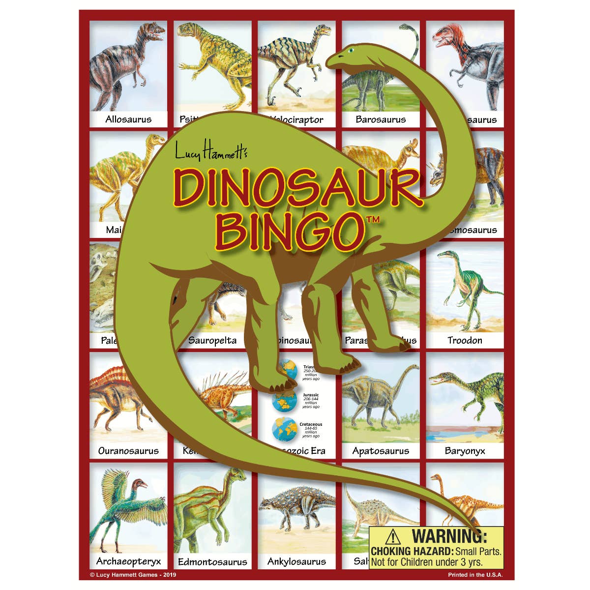 Dinosaur Bingo by Lucy Hammett Games – Pacifier Kids Boutique